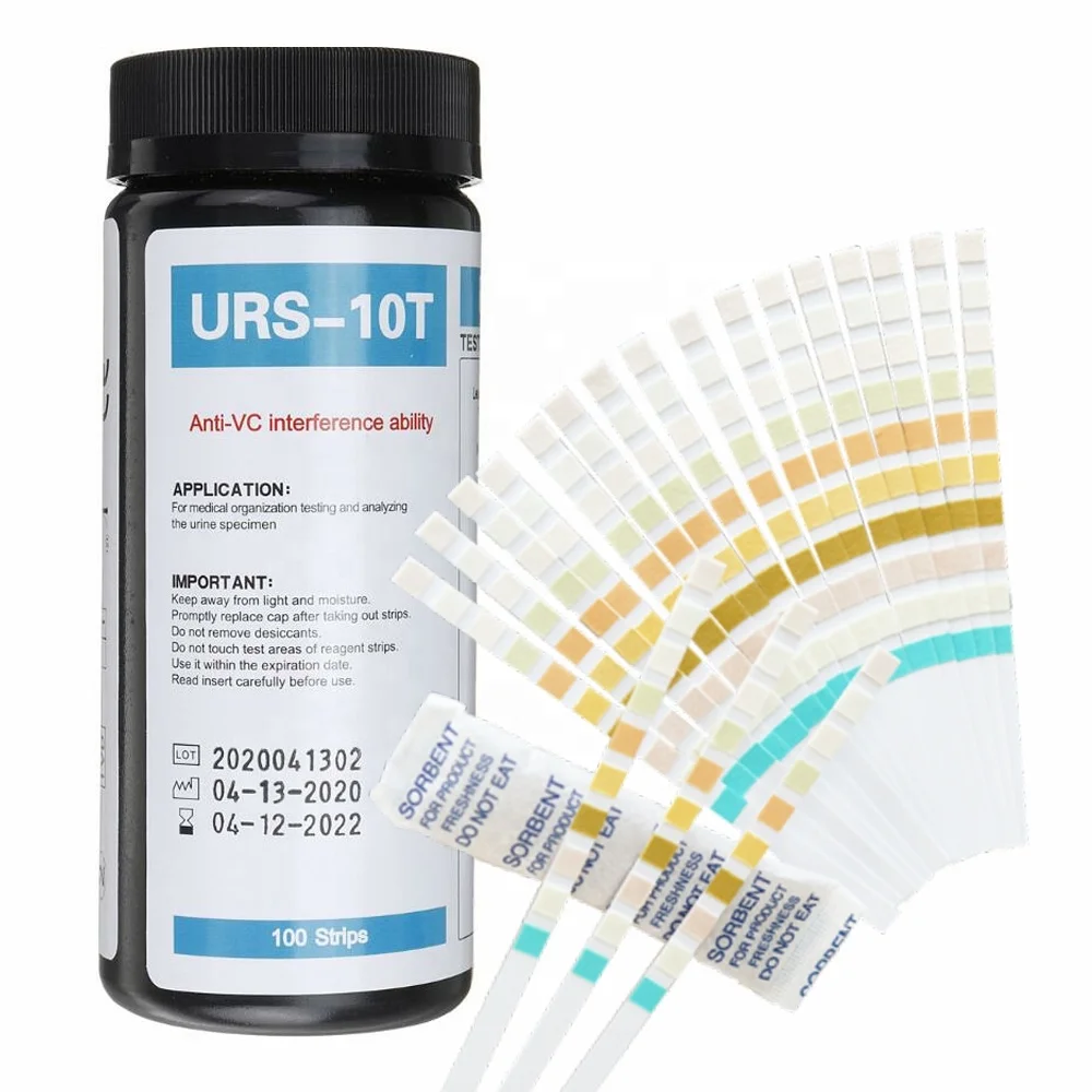 100 strips URS 10T Urinalysis Reagent Strips urine test strip 10 ...