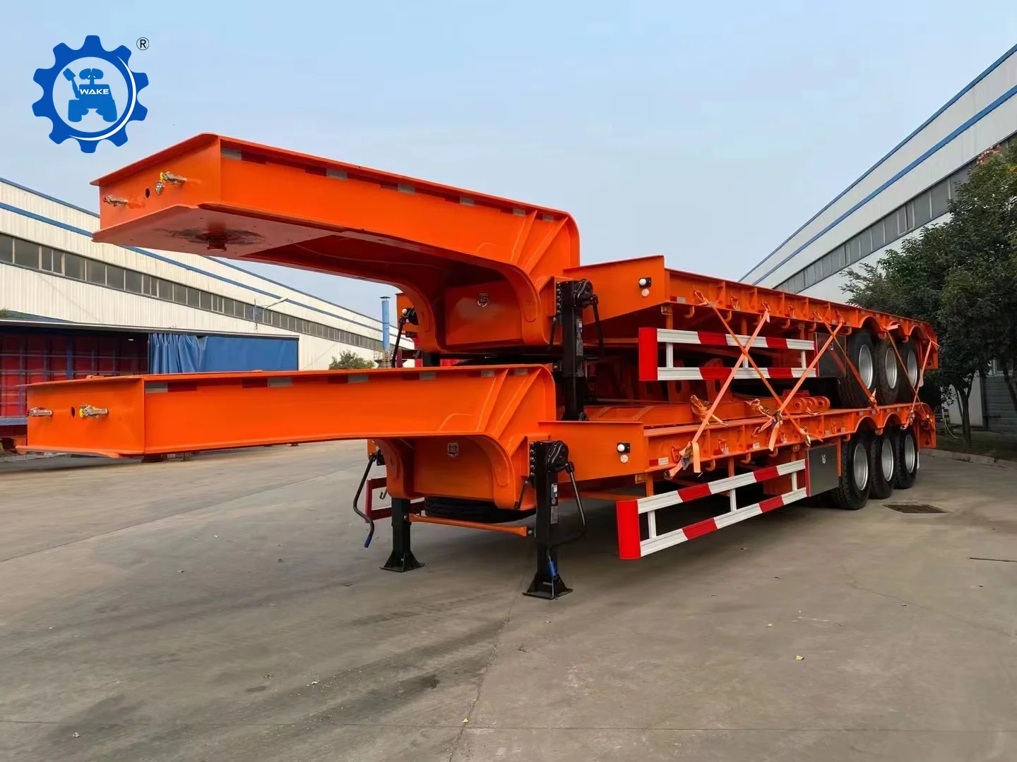 60ton 100ton 12 Wheelers Lowboy Lowbed Trailer Loader Lowbed Truck Low ...