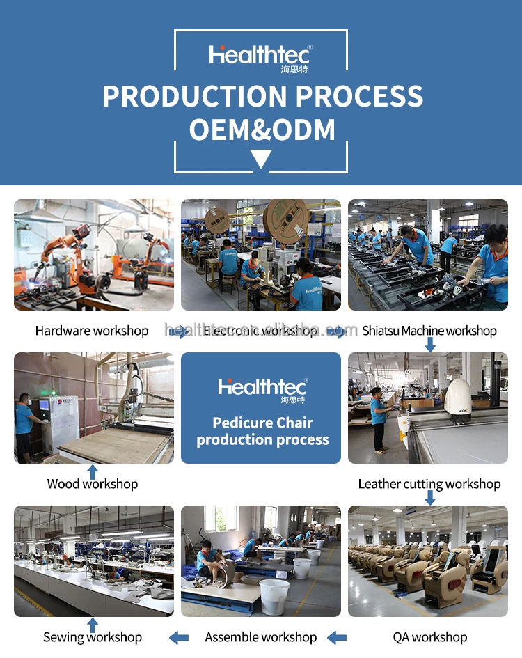 Healthtec Luxury Nail Salon Foot Spa Chair - Modern & Customizable