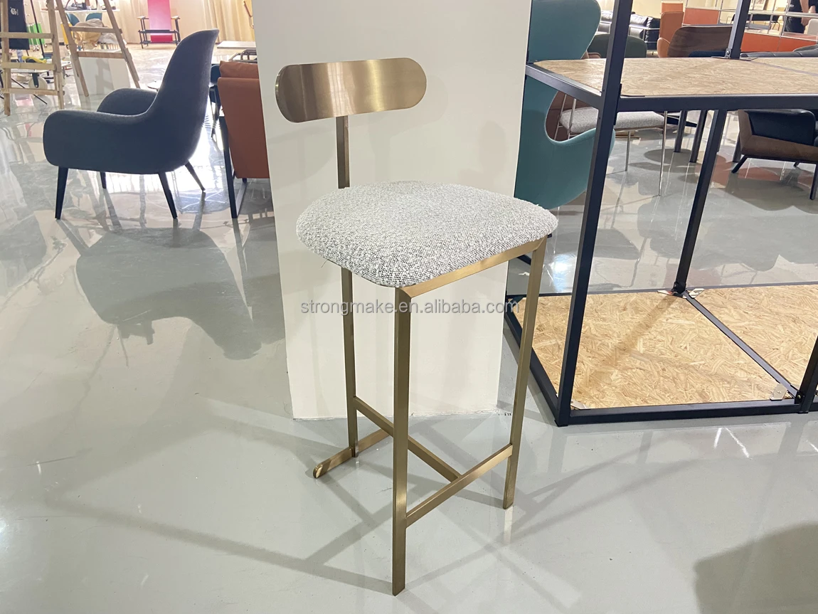 Modern Luxury Stainless Steel Kitchen Island Chairs Dining Room ...