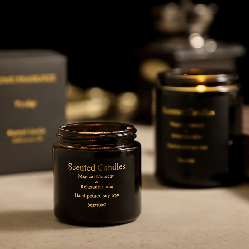 Custom Luxury Glass Scented Candles In Soy Wax Private Label Gift Set ...