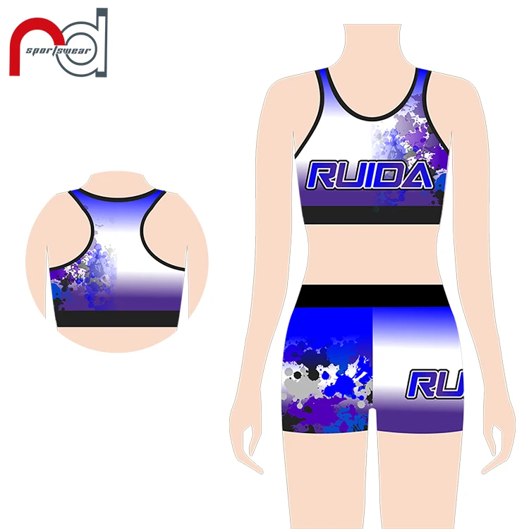 Wholesale Cheer Uniforms Sublimation Cheer Practice Girls Outfit Dance