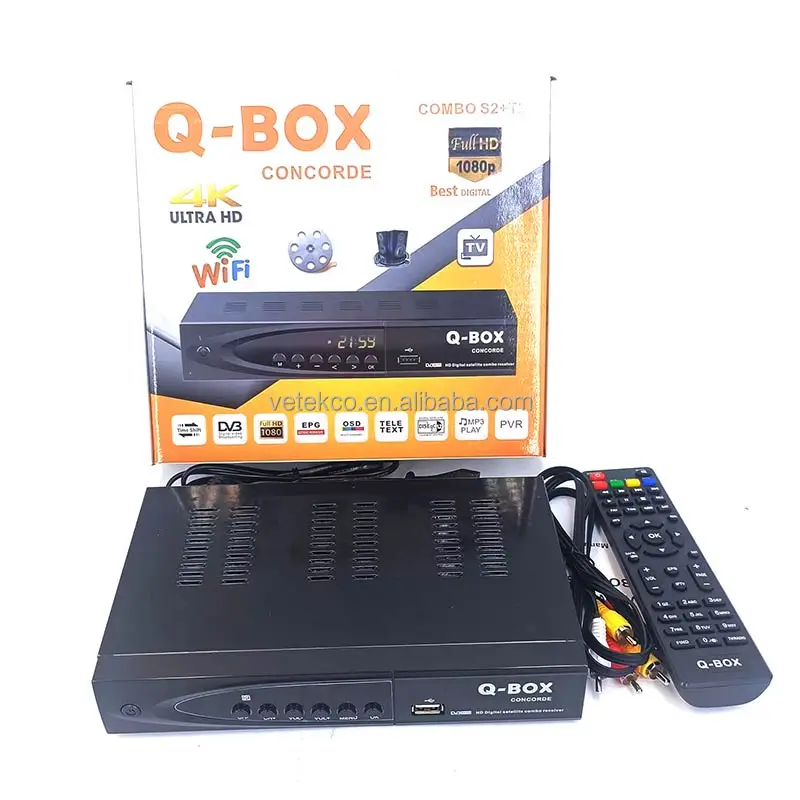 QBOX Digital Satellite TV Receiver T2 S2 Combo Decoder - Support for ...