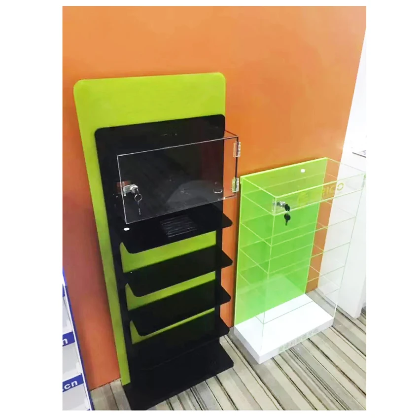 Acrylic Bar Cabinet Display - Lockable Design for Liquor