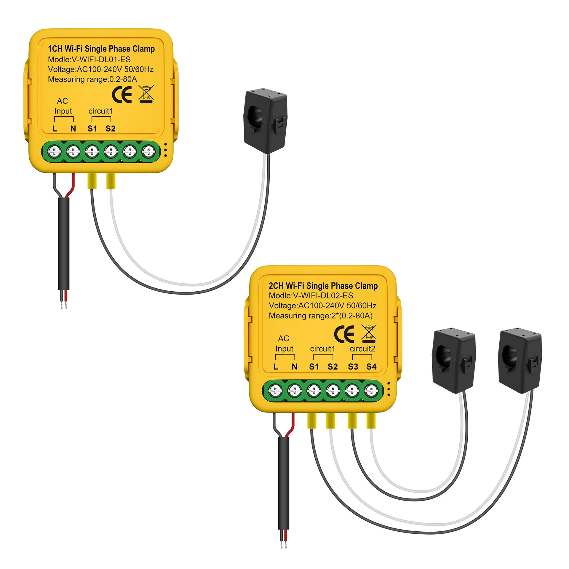 Smart Power Clamp Meter - Tuya Compliant Energy Monitor