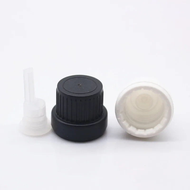 18mm Black/white Childproof & Tamperproof Euro Dropper Cap