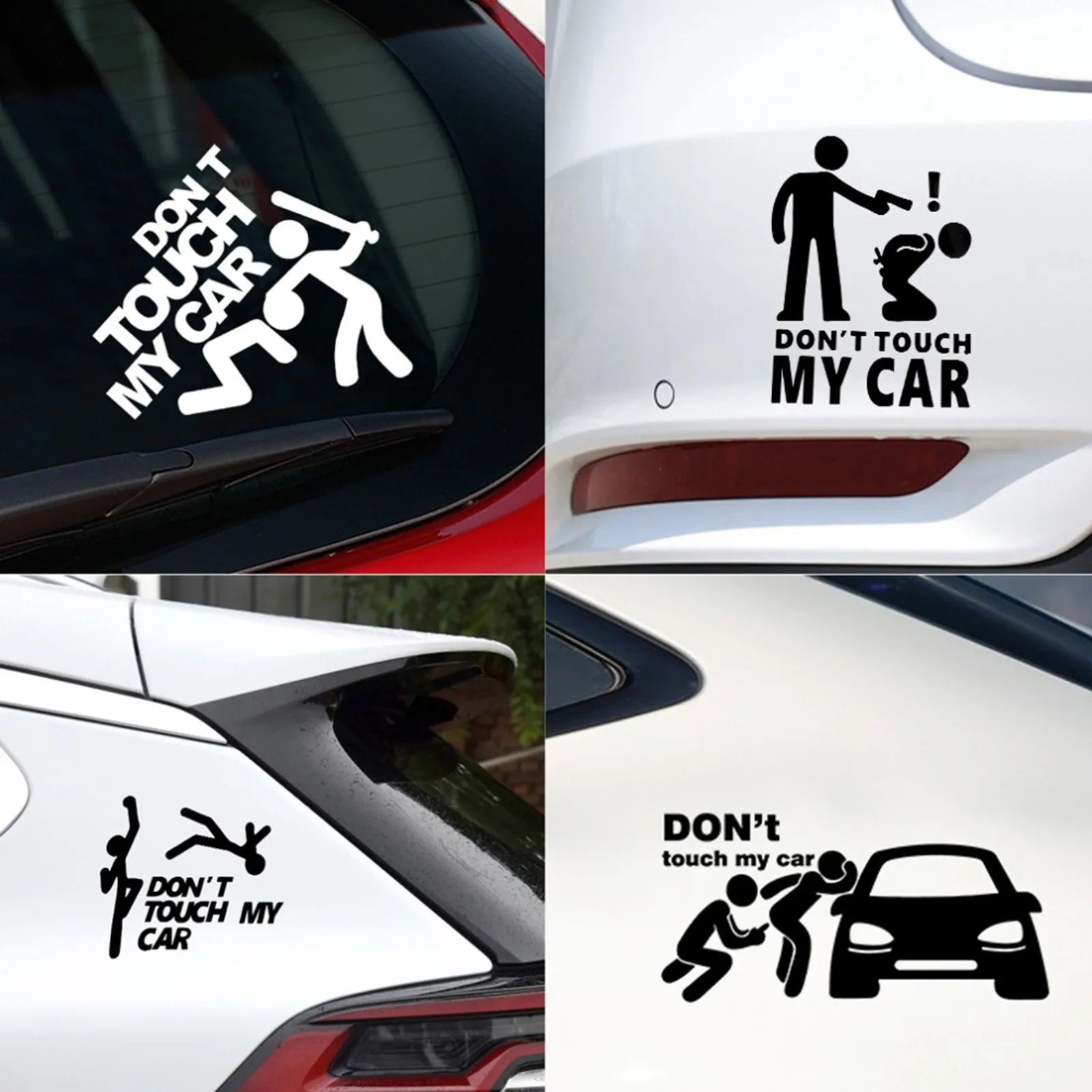 Funny Car Sticker Dont Touch My Car Decals Stickers Creative Auto Decal ...