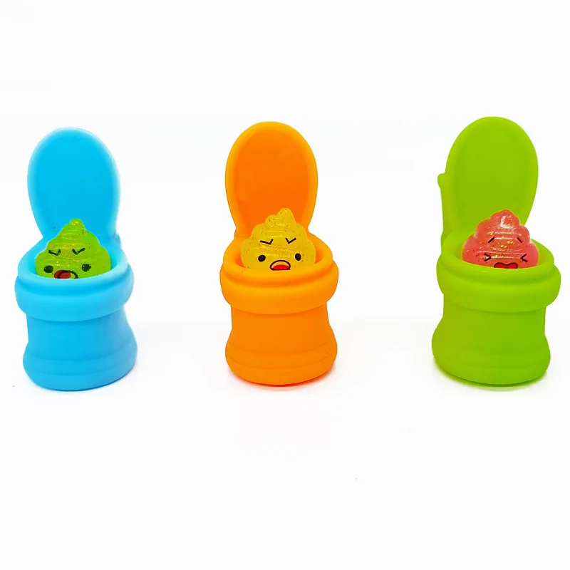 Mini Fidget Anti-Stress Poop Toilet Toy Squeeze Poop Funny Joke Toy for ...