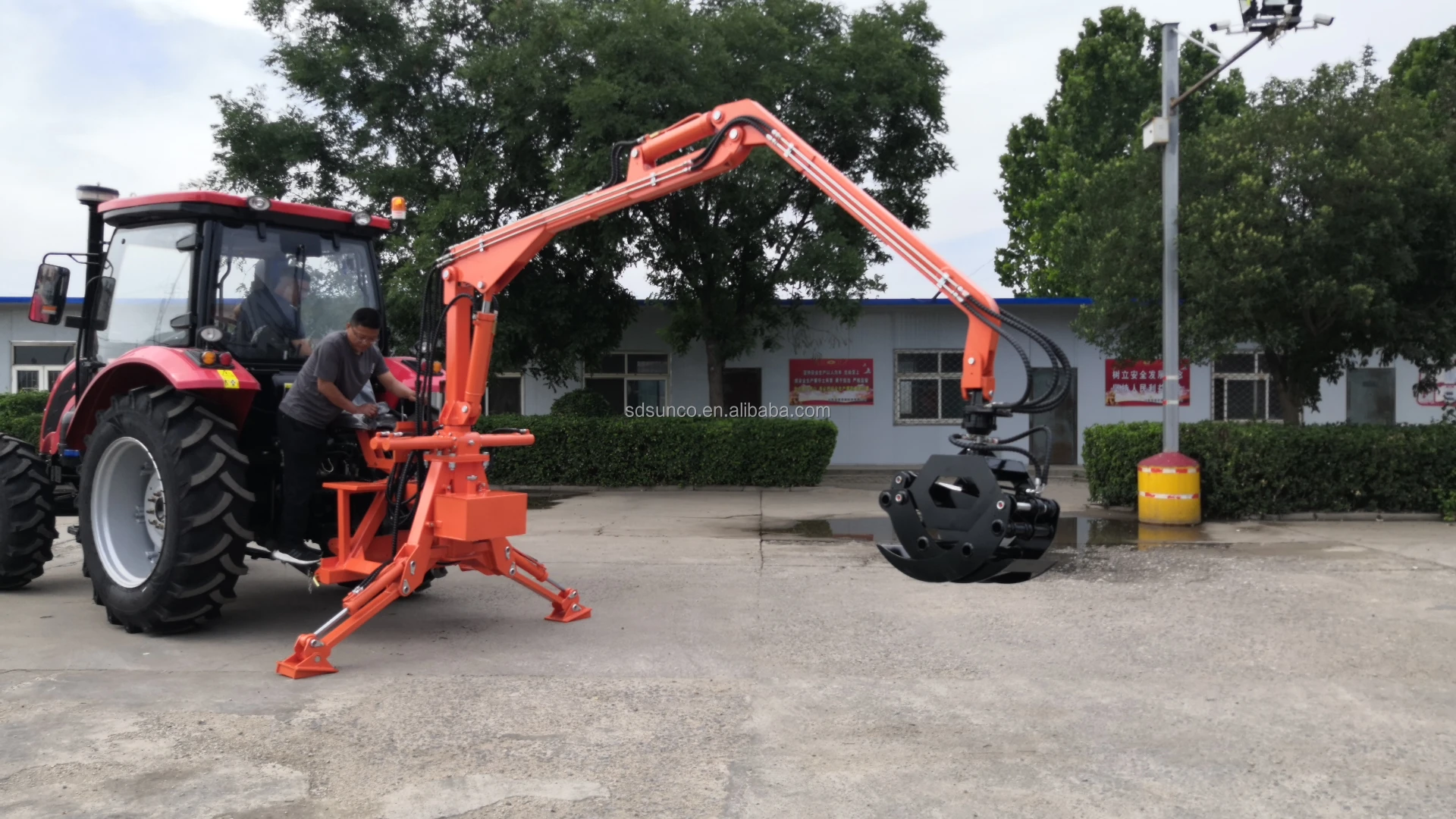 Hot Sale Hydraulic Log Crane Trailer For Tractor - Buy Hot Sale Log ...