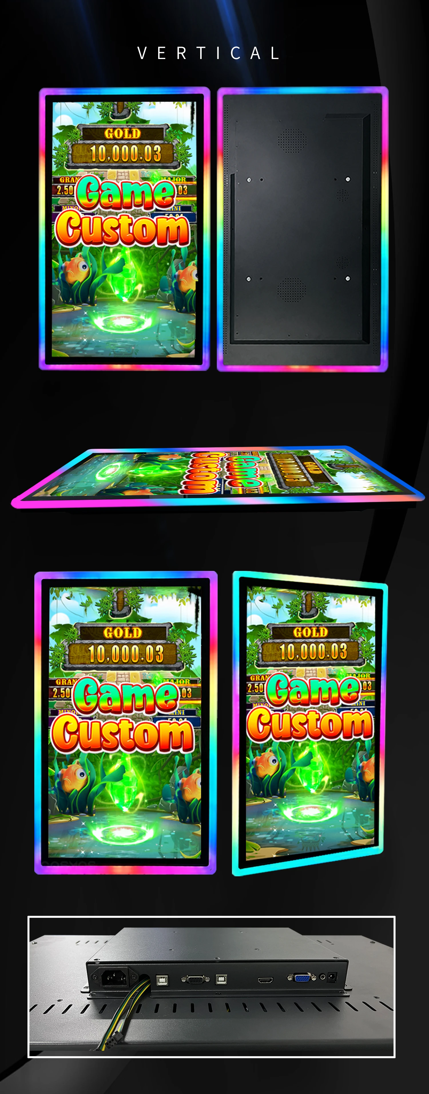 New Design Usb Port 21.5 Inch Touch Screen Monitor Lcd For Igs Link Service Vertical Gaming ...