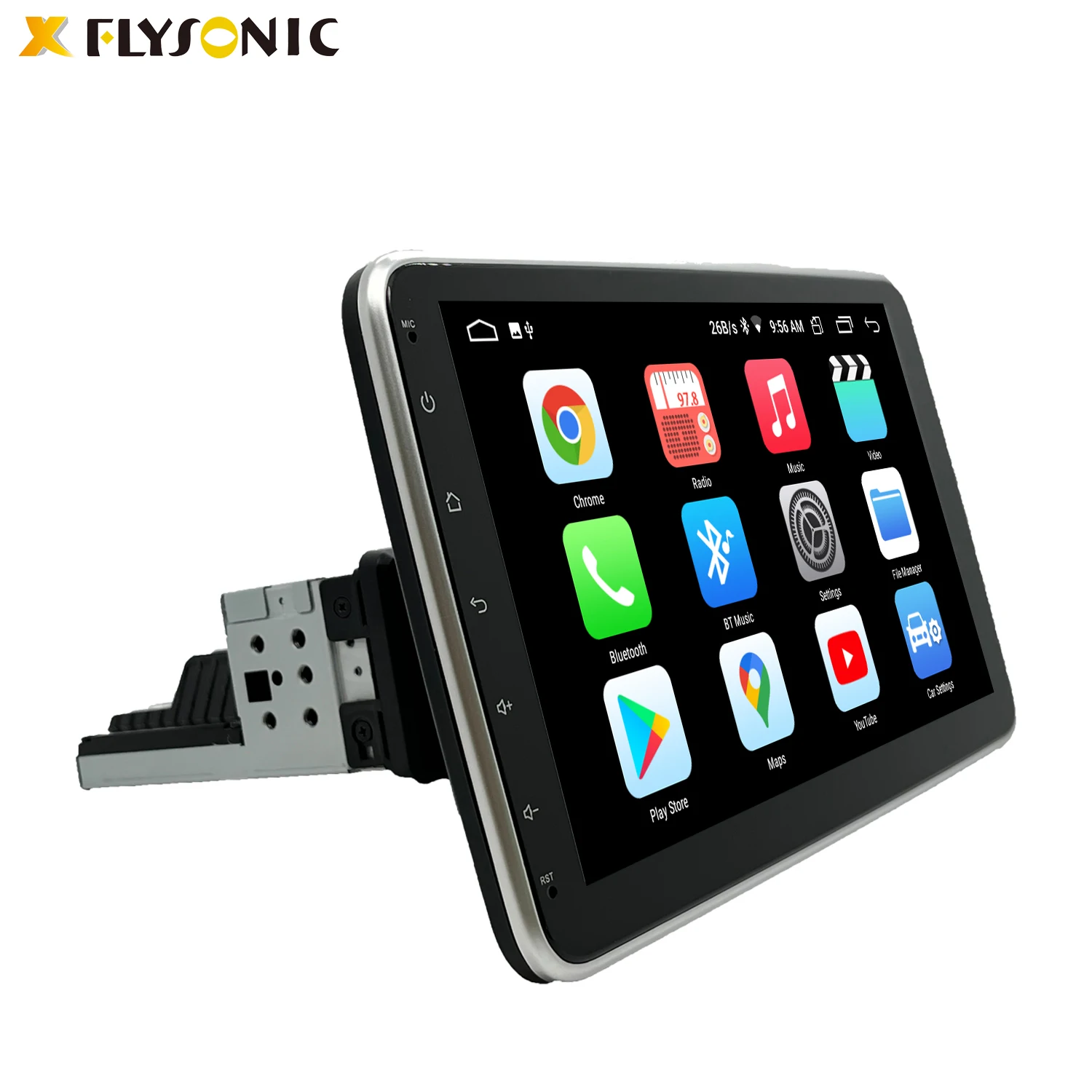 Flysonic Car Stereo System 1 Din Universal Touch Screen Built-in Gps ...