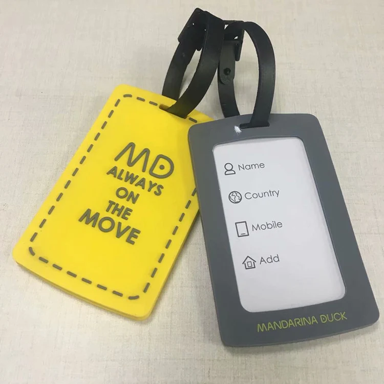 Promotional Silicone Luggage Tag Soft Pvc Rubber Baggage Tags - Buy ...