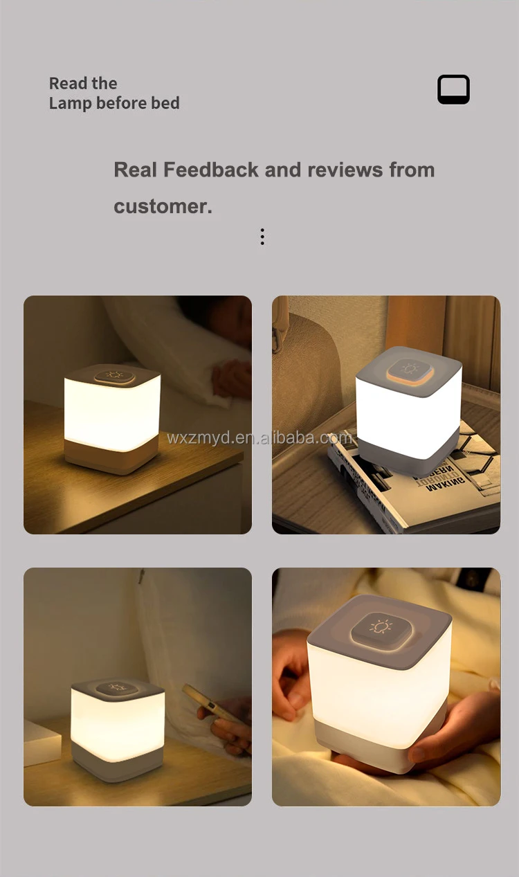 USB Rechargeable 4000mAh Modern Middle LED Bedside Night Light with ...