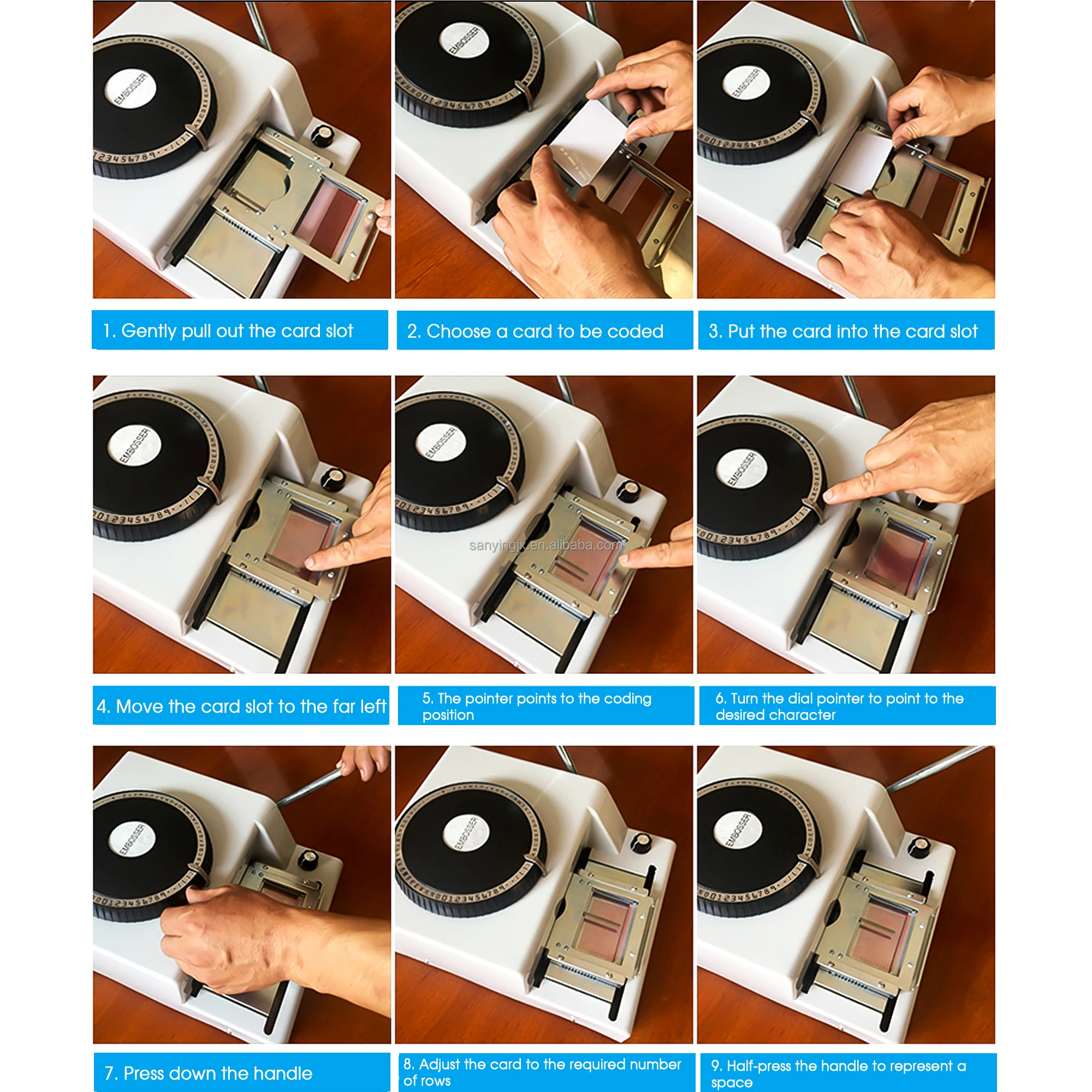 PVC Card Manual Braille Printer Embossing Machine - Easy to Operate