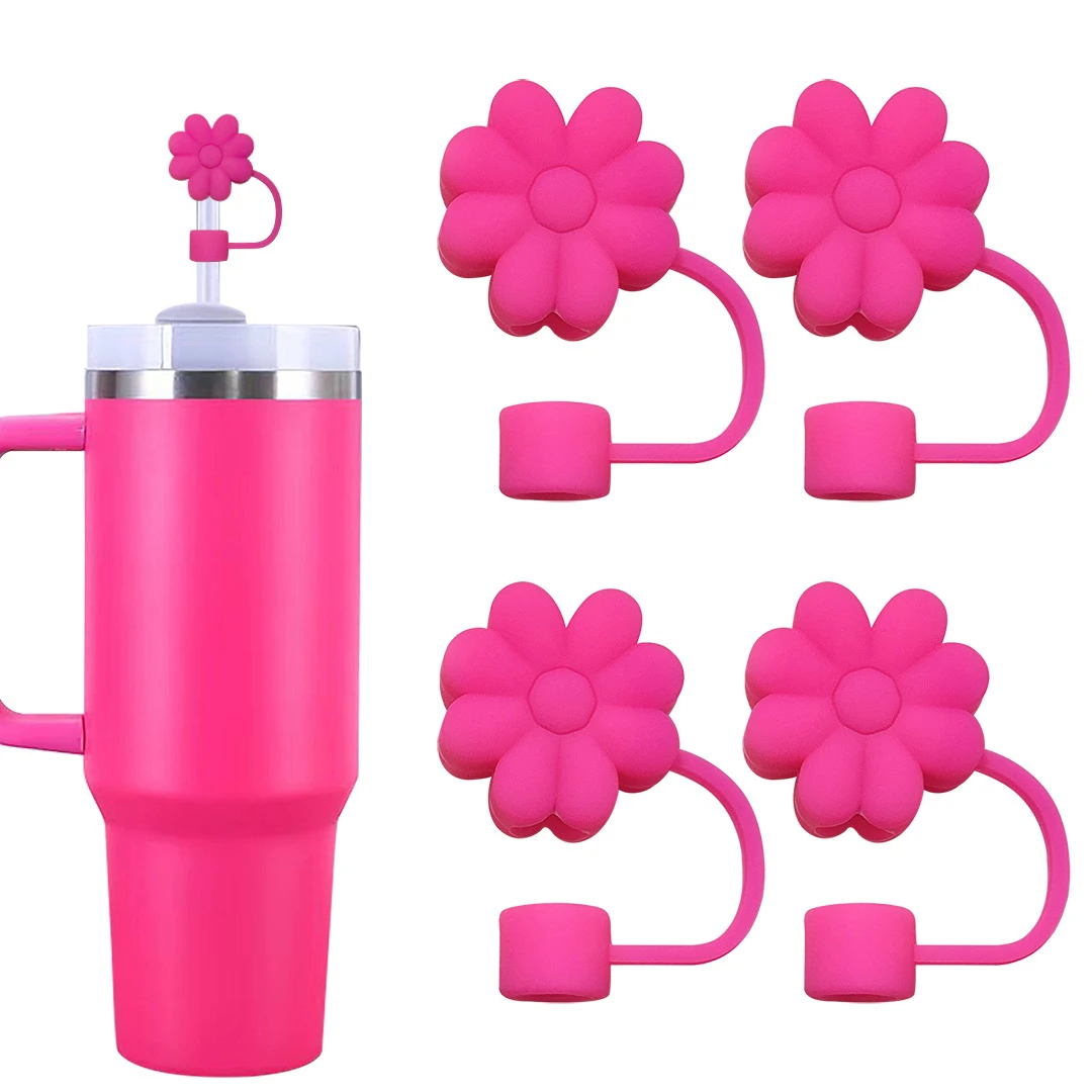 Hot Sale 10mm Daisy Cute Flower Straw Toppers For Tumblers,Dust-proof ...