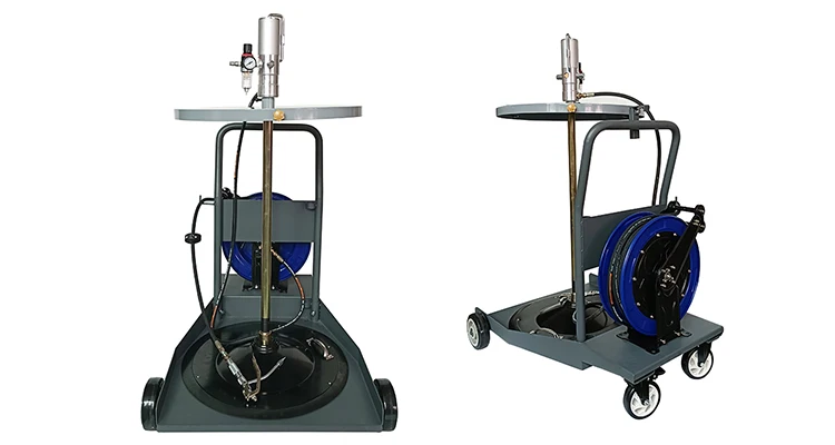 Industrial Grade Professional Pneumatic Grease Pump With Hose Reel And ...