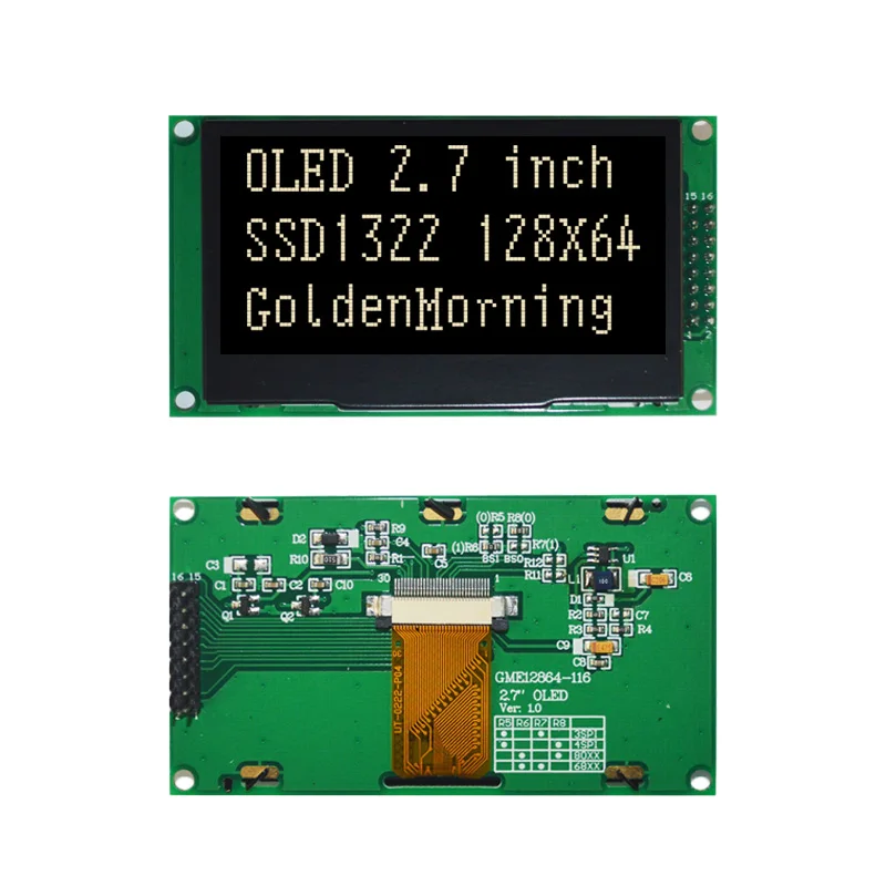 Oled Display Module Ssd1322 128x64 Spi 2.7 Inch Oled Display Module ...