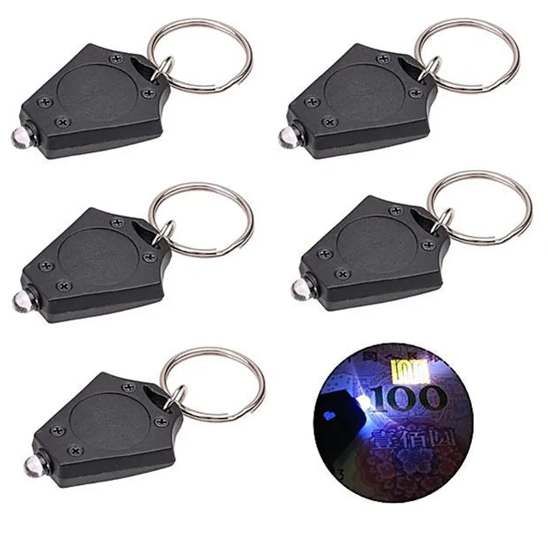 Diy Logo Mini Led Light Up Keytags Flashlight Ultra Bright Uv 365nm Key ...