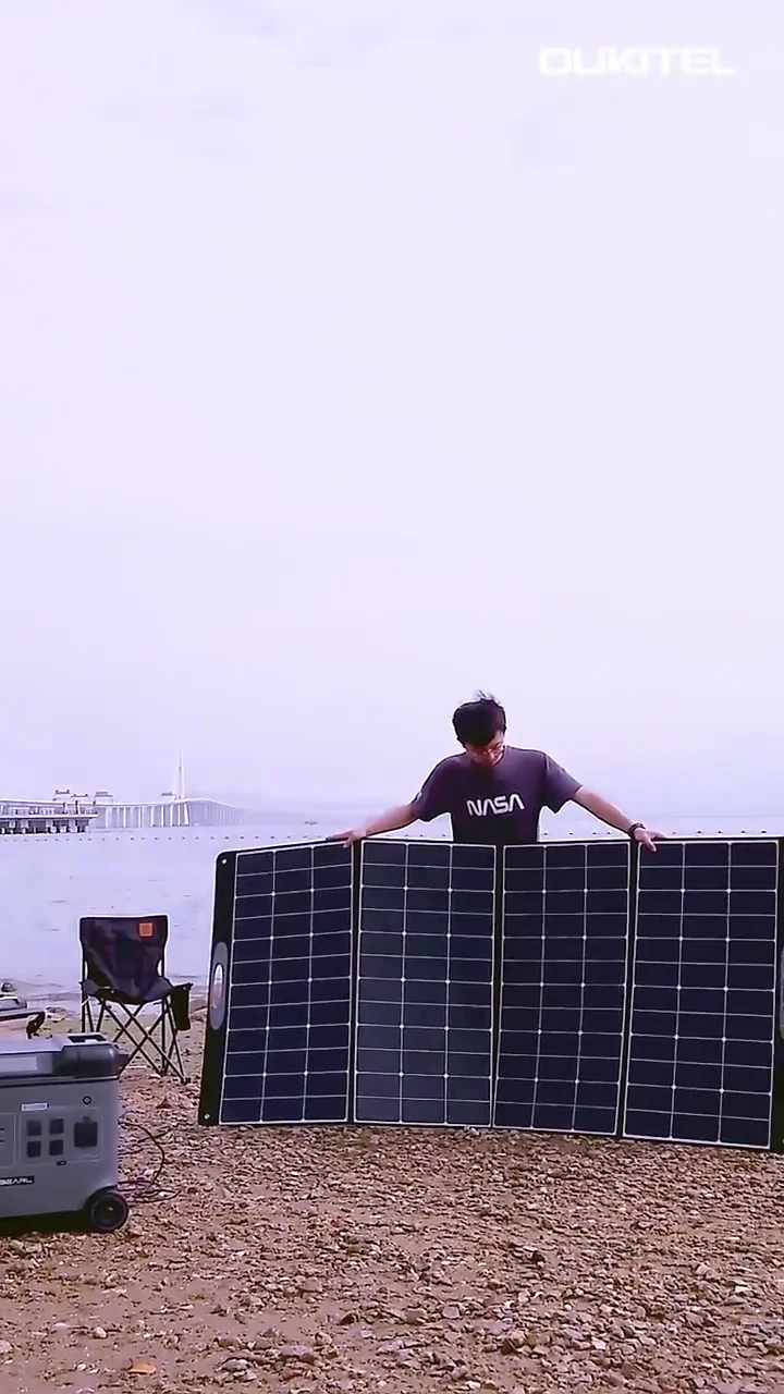 Oukitel Foldable Solar Panel Ip68 Waterproof Portable Solar Panel 200w ...