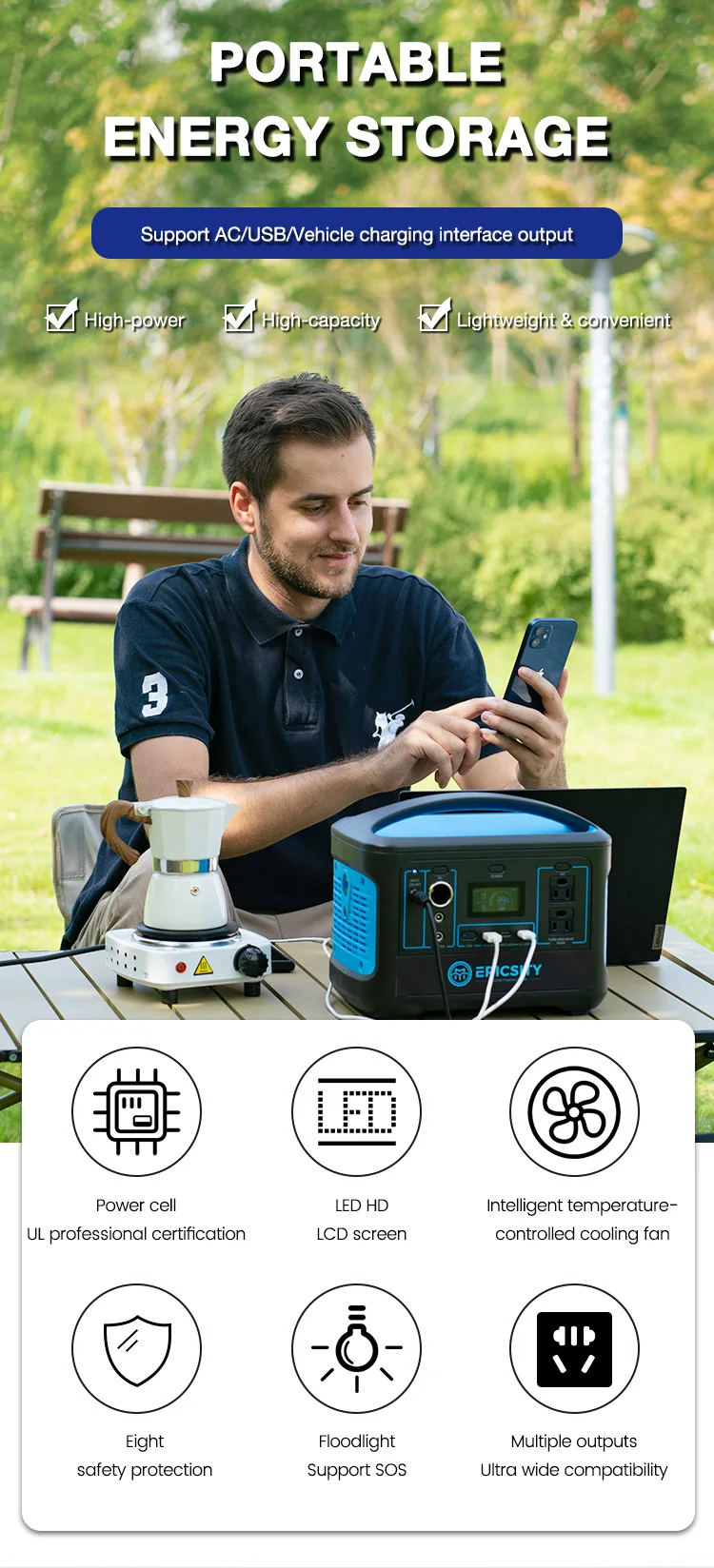 Multi-function Smart Electric Energy Solar Generation Battery Portable ...
