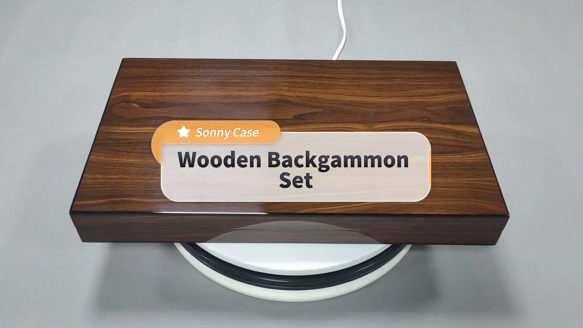 Customized 18'' High Gloss Walnut Wooden Backgammon Set Mdf Game Board ...