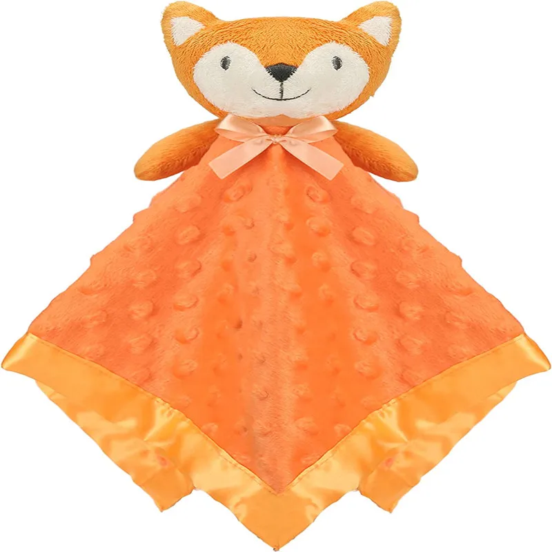2022 Custom Kawaii Fox Kids Security Blanket With Animal Toy Fox ...