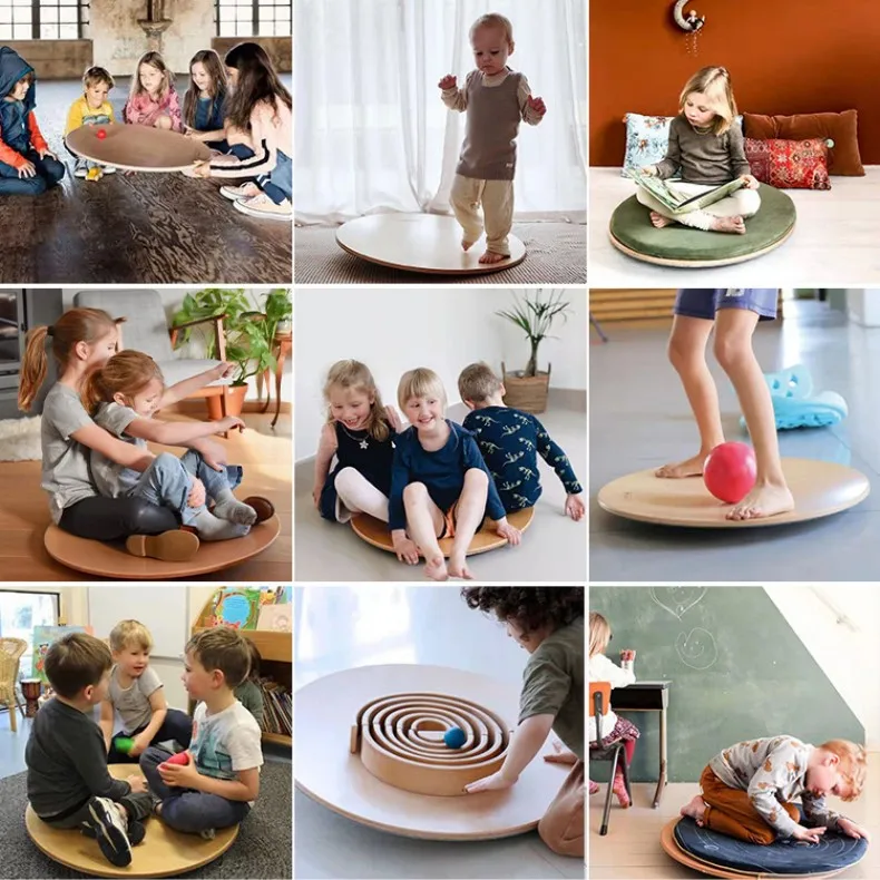 Hot Selling Kids Wooden Balance Board Wobble Circle Balance Board ...