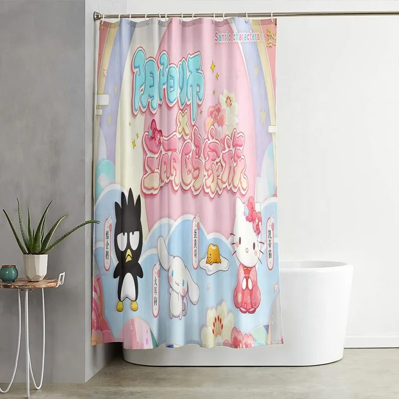 Sanrios Cinnamoroll Kuromi Mymelody Cartoon Bathtub Screen Kawaii Anime ...