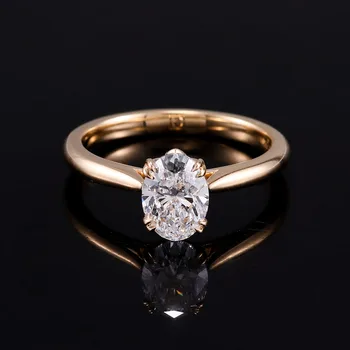 Lab Grown Oval Diamond Engagement Ring 1 Carat Def Vs Lad Diamond ...