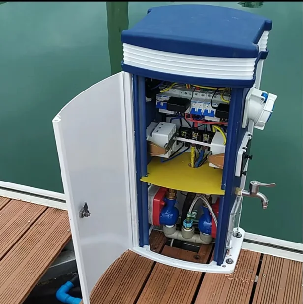 Floating Dock Electronic/water Tank Marina Yacht Service Bollard Power ...