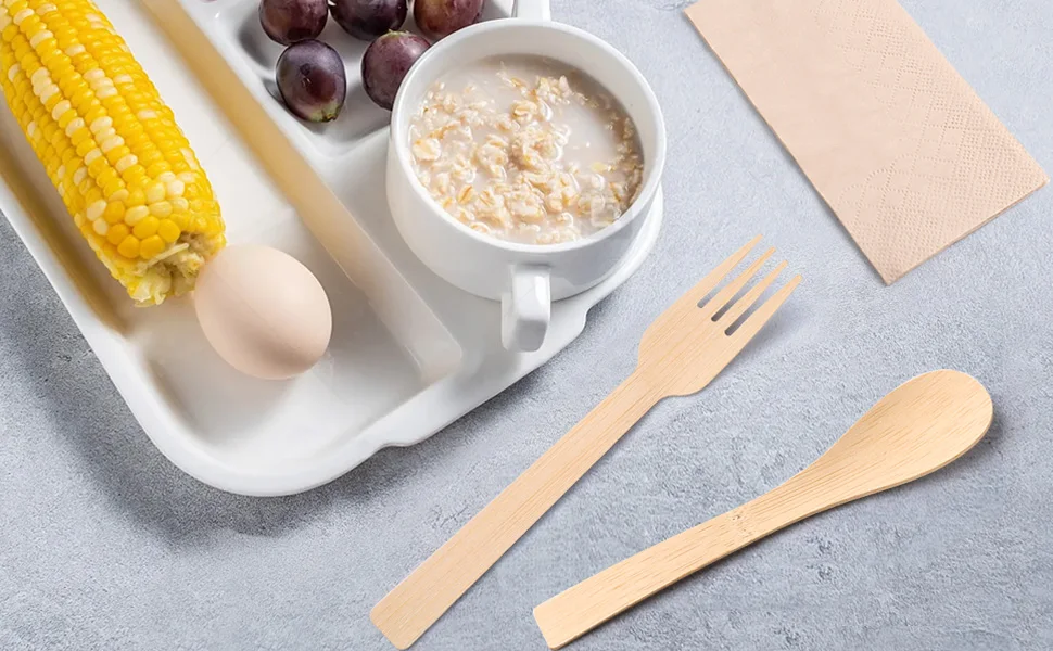 Groot Eco Friendly Biodegradable Recyclable Bamboo Forks And Spoons ...