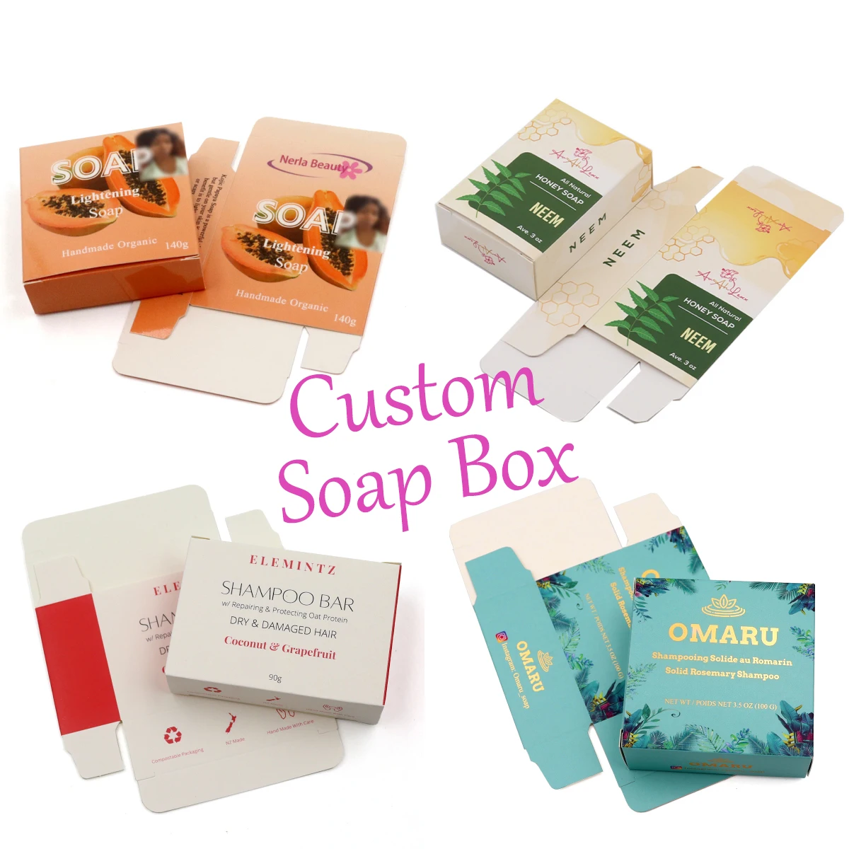 Oem Custom Folding Cartons Paper Packaging Boxes For Soap Bar Eco ...