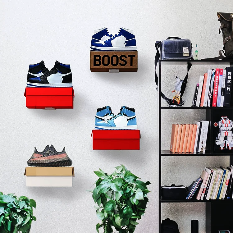 Wall Mount Shoe Display Floating Shoe Display Shelves For Bedroom ...