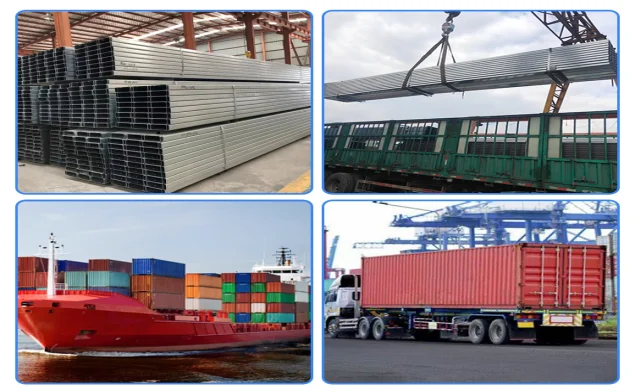 Galvanized Cold Formed C Steel Purlin Structural C Shape Profile ...