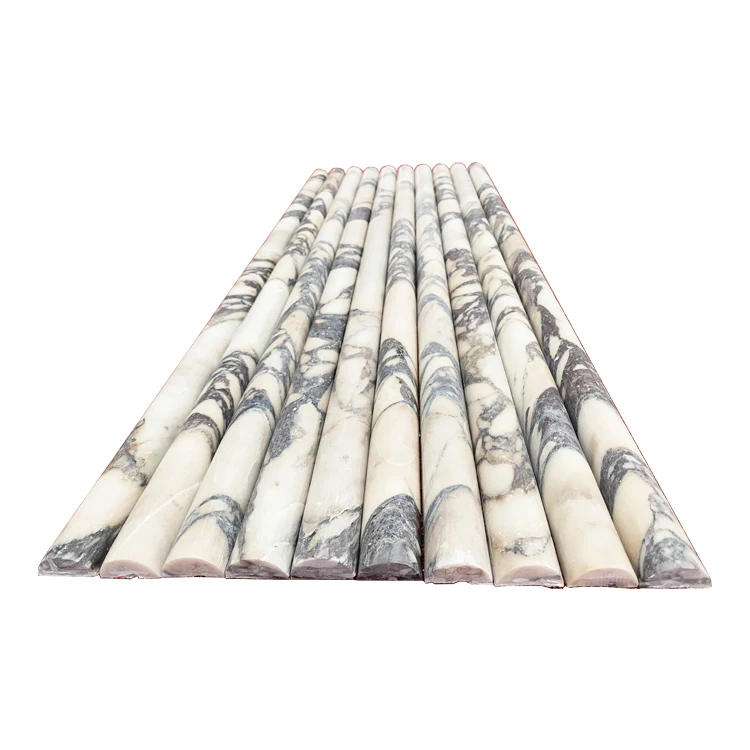 Natural Honed Flutted Calacatta Viola Marble Strips