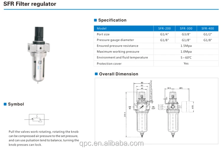 SFR Series Pneumatic Regulators - Reliable Filter Solutions