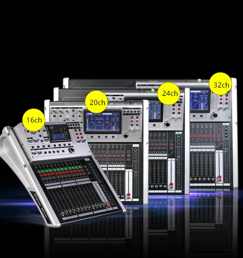 Free OEM Touch Screen Audio Mixer - 24 Channels Digital Console