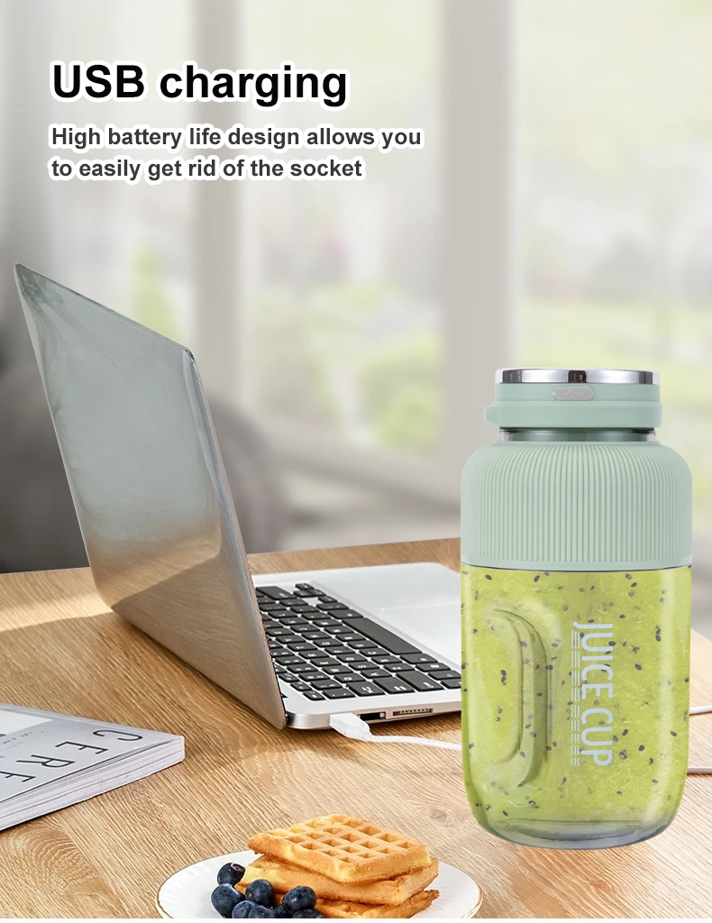 Usb Portable Juicer Blender Electric Personal Travel Stainless Steel ...
