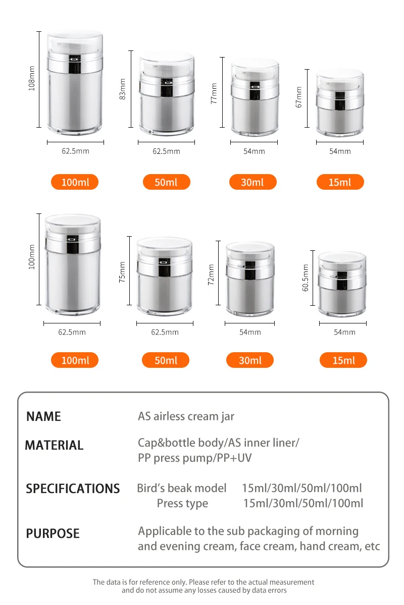 Custom 15g 30g 50g 100g Packaging Containers for Baby Cream