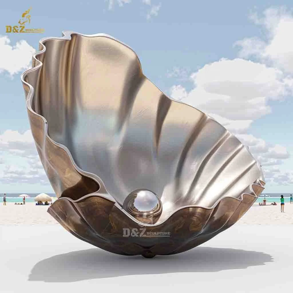 Custom Seaside Beach Project Design Large Stainless Steel Seashell ...