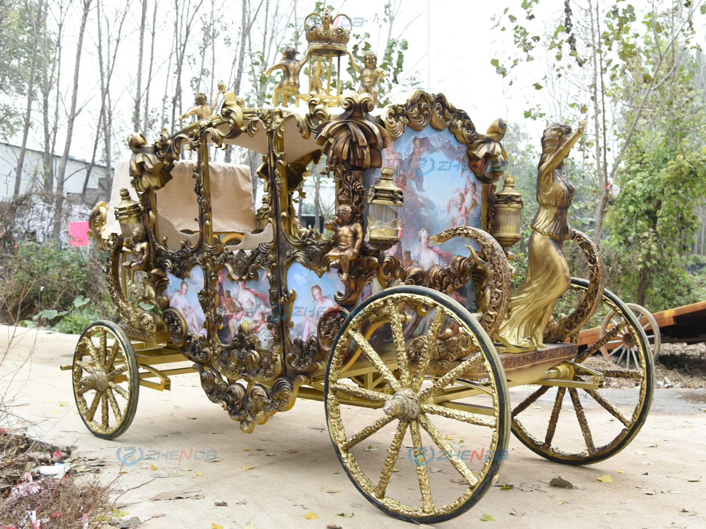 Luxury European Royal Horse Carriage Classical Comfortable Sightseeing ...