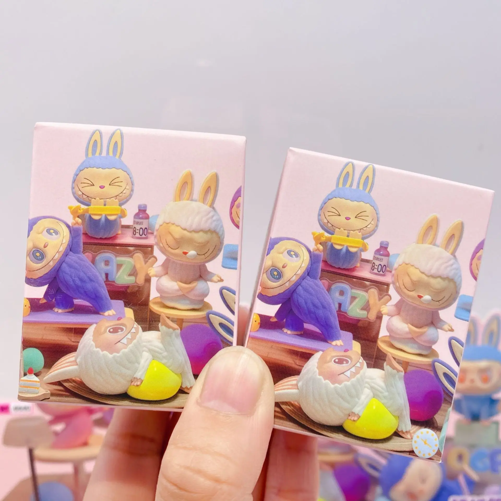 New Crying Baby Blind Box Labubu 18pcs Doll Flocking Mini Ornament 3D ...