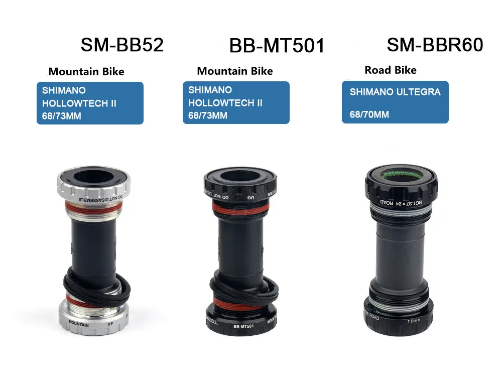 Shimano Deore SLX XT SM-BB52 BB72 BBR60 MT500 MT501 Bike Bottom Bracket
