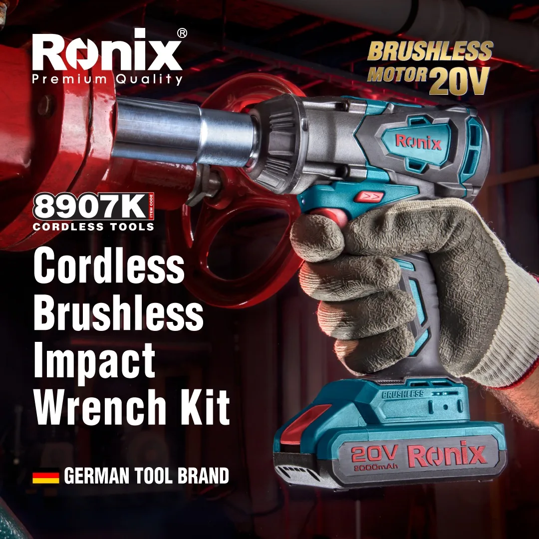 Ronix Model 8907k Cordless 20v Brushless Motor 1/2'' Square Drive ...