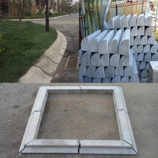 Concrete Border Tile Form Garden Street Border Curbstone Mold For Floor ...