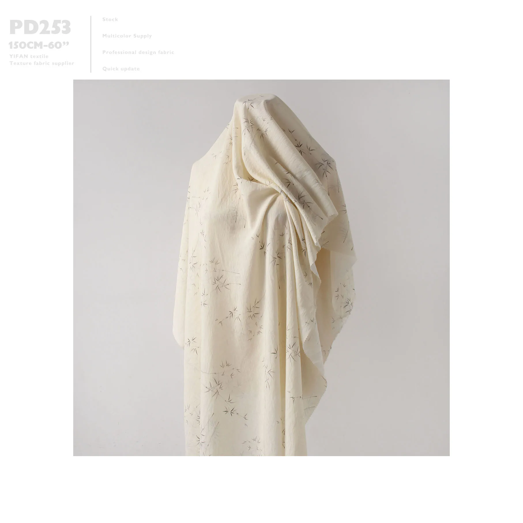 Smudged Silk Linen Slightly Crepe Pendant Soft Hanfu Textile Printed ...