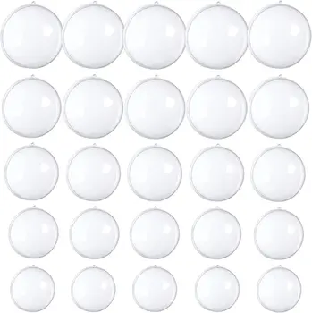 Diy Fillable Transparent Christmas Ornaments Craft Ball 2cm To 25cm ...