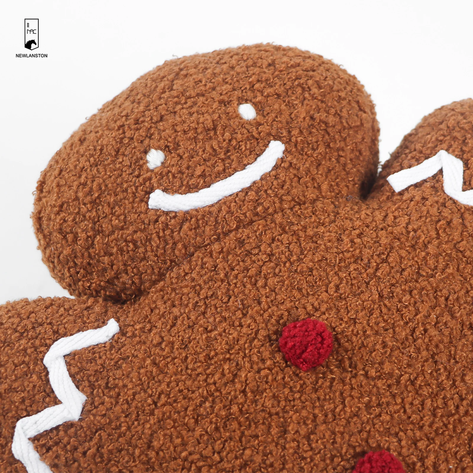 Christmas Decoration Cute Gingerbread Man Cushion Pillow with Filling ...