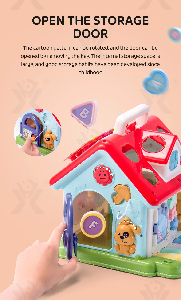 Chengji Multi-function Interactive Toy Plaything 18 Months Baby Educational Musical House Play ...