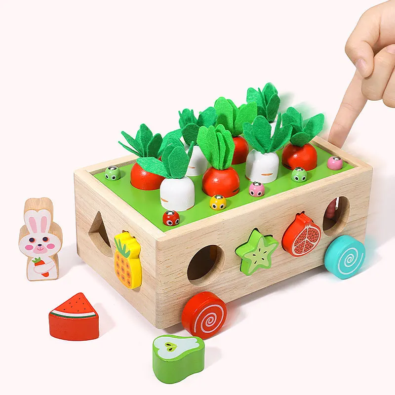 Dragging Toy Car Shape Match Game Montessori Children Educational Toy ...